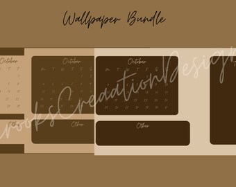 Editable October Desktop Wallpaper Organizer, Monthly Desktop Wallpaper ...