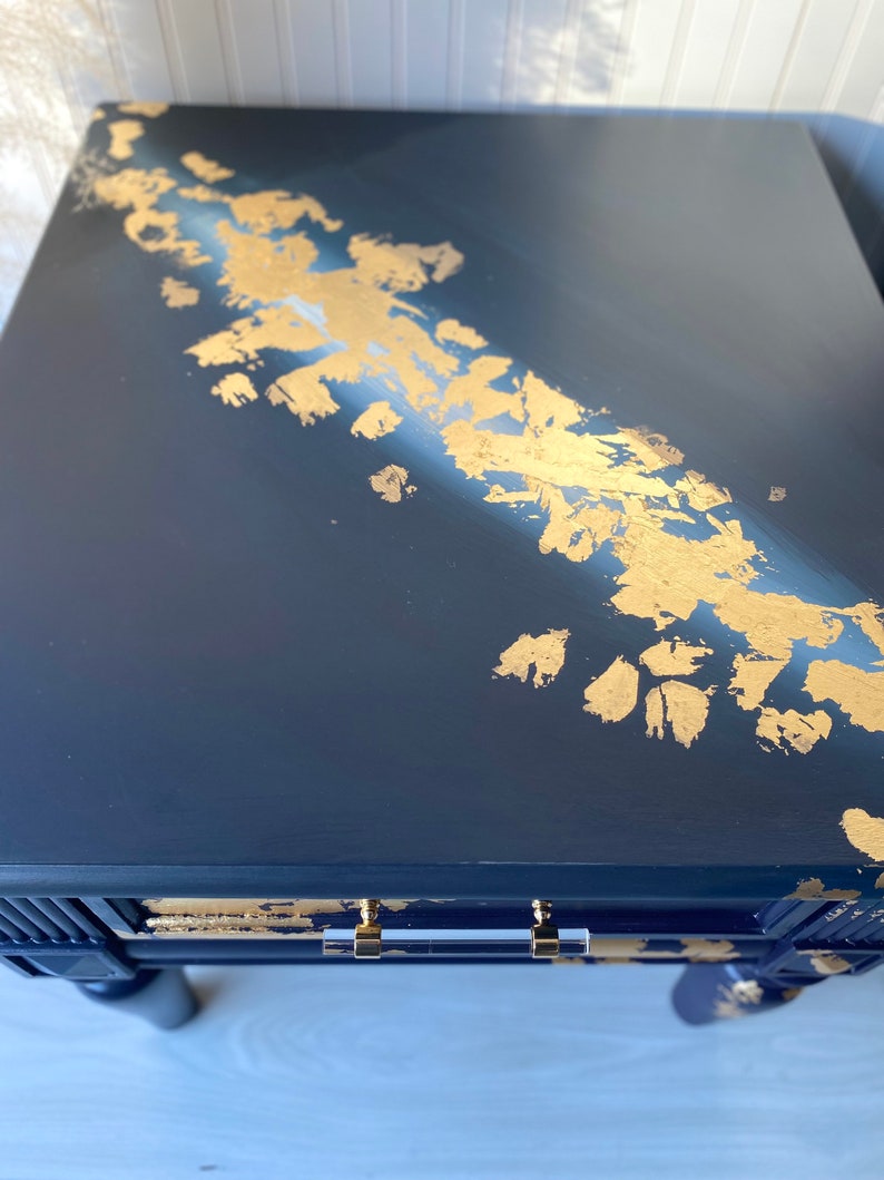 SOLD*** Ombré End Tables With Gold Foil - Etsy