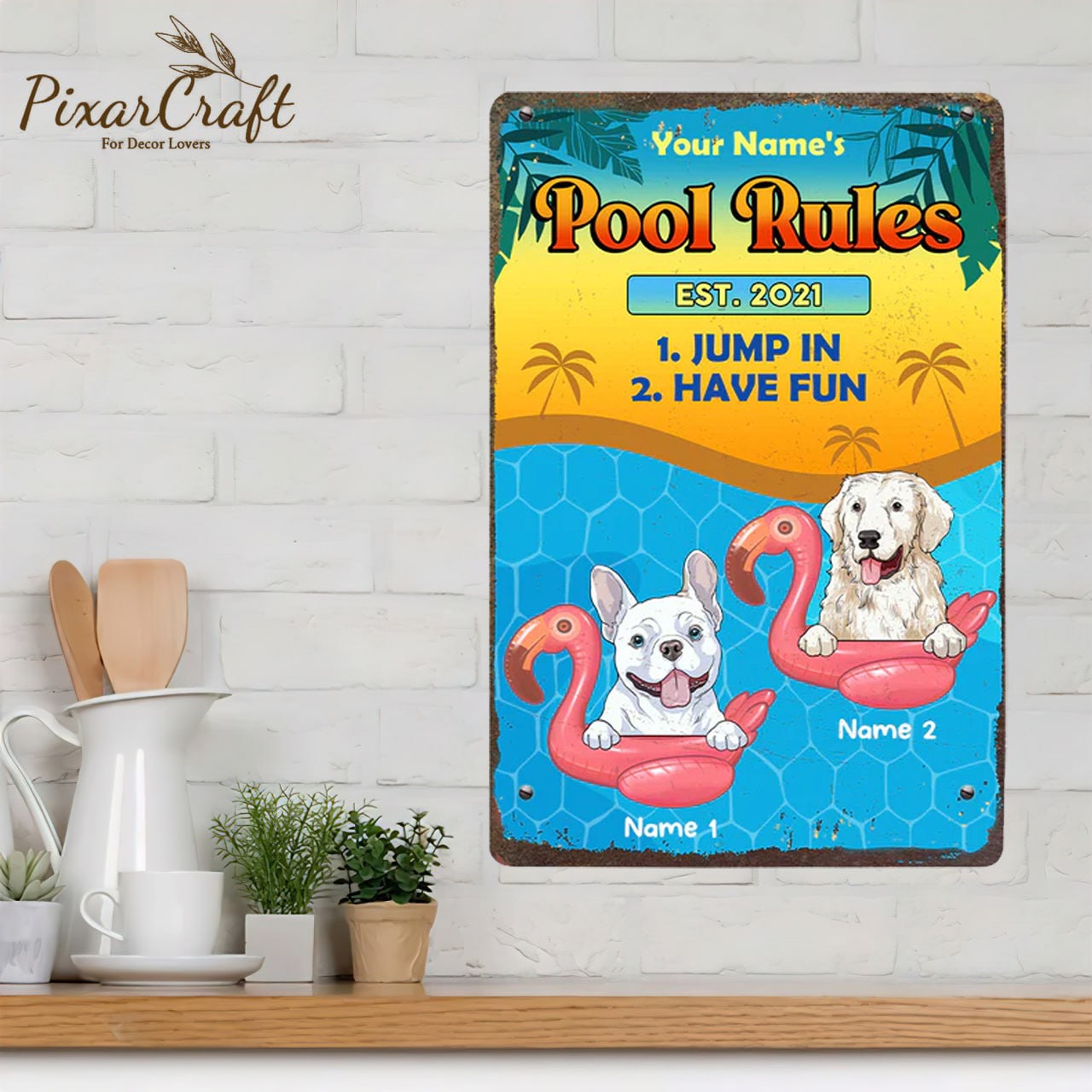 Pool Dog Metal Sign Funny Personalized Dog Metal Sign Funny - Etsy