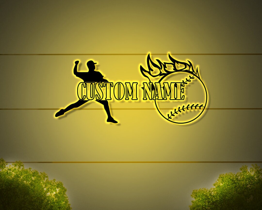 Personalized Baseball Metal Wall Art LED Light Baseball Metal Etsy personalized-baseball-metal-wall-art-led-light-baseball-metal-etsy