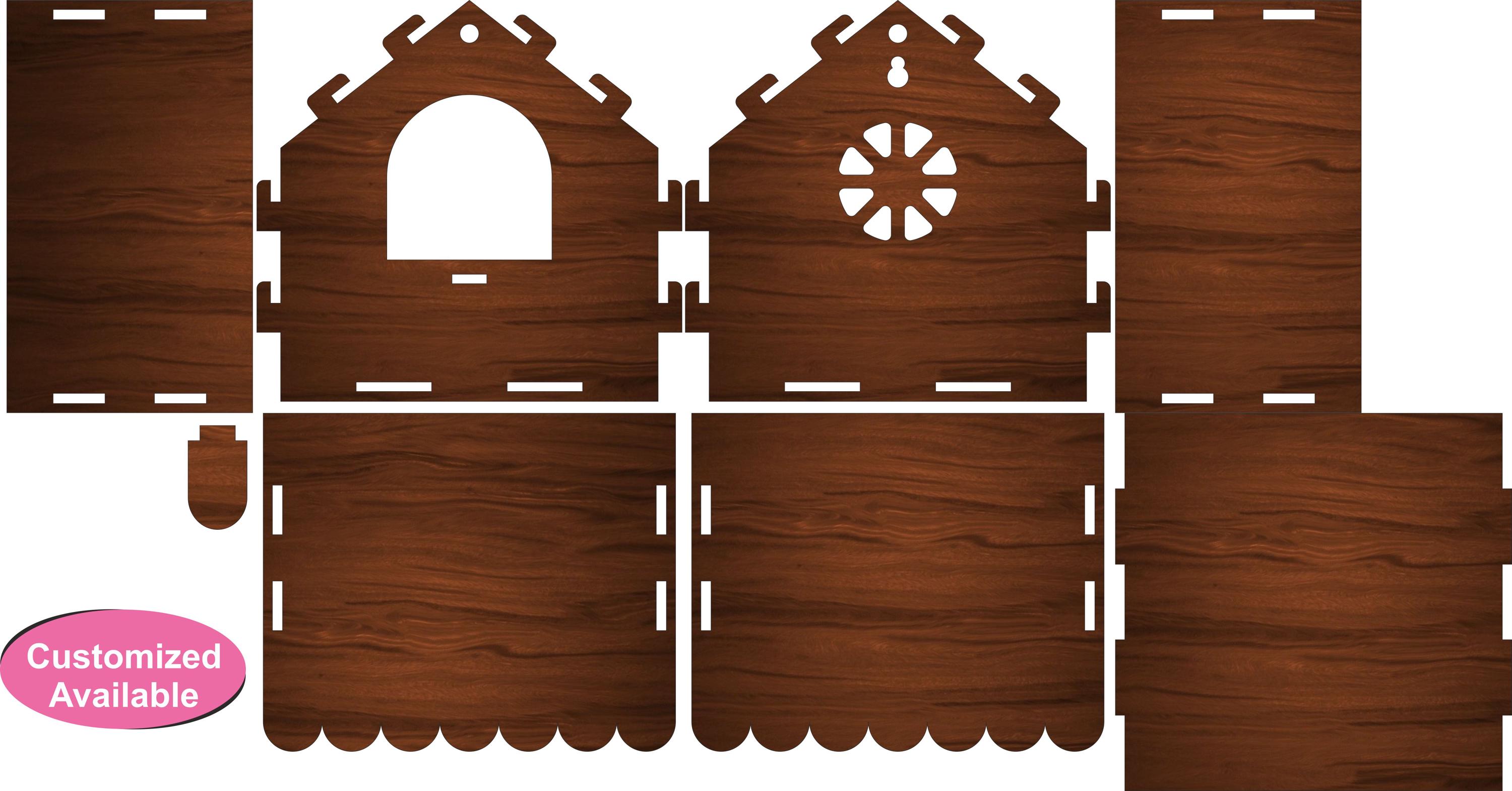Wooden Bird House SVG | Laser Cut Files for Cricut Glowforge | DIY ...