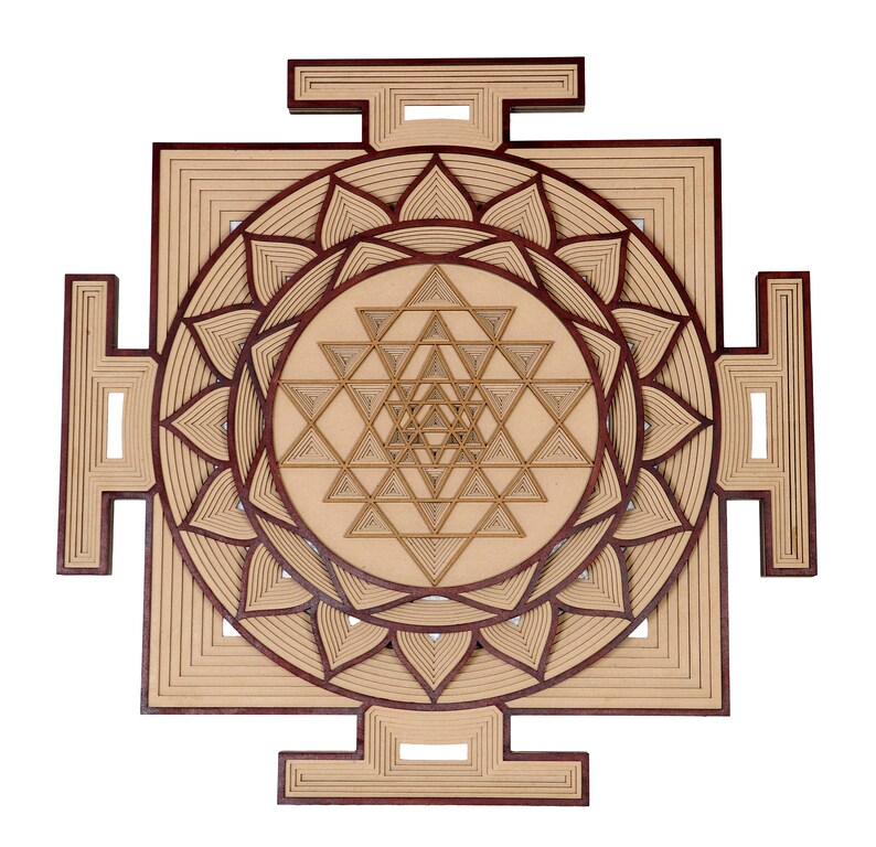 Sri Yantra, Shri Yantra, Sri Yantra Wall Art, Mandala Wall Decal, Laser ...