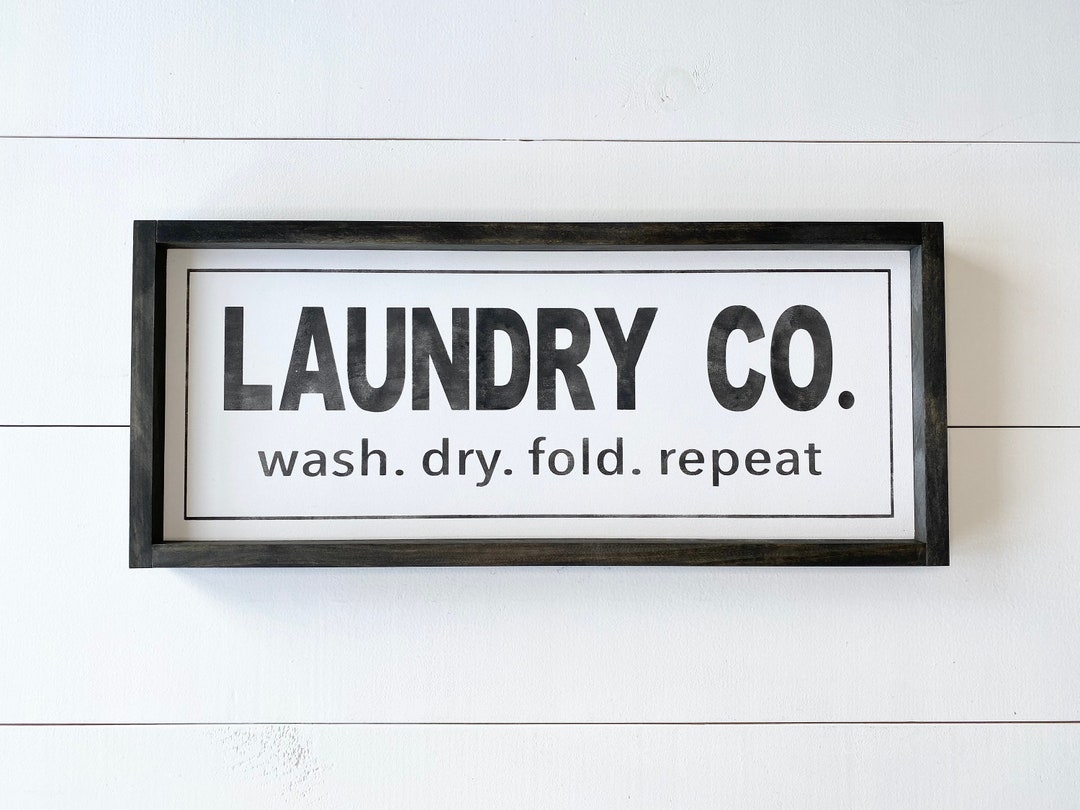 Framed Laundry Room Wood Sign, Farmhouse Decor - Etsy