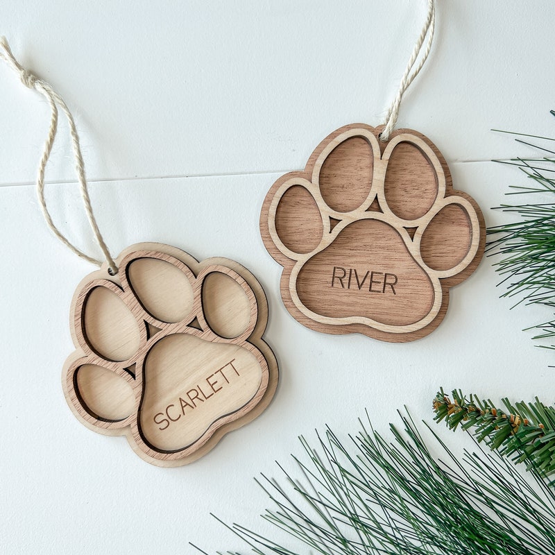 Paw Print Ornament - Etsy