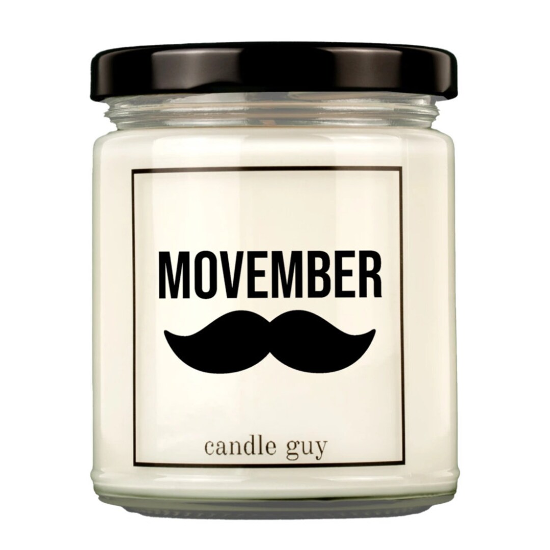 Candle Guy Scented Candle Moustache Movember Black Sea - Etsy