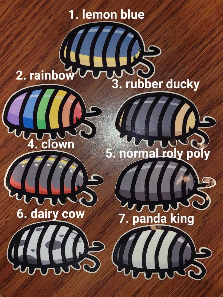 Isopod Stickers Roly Poly Stickers Fun Bug Lover Gift - Etsy