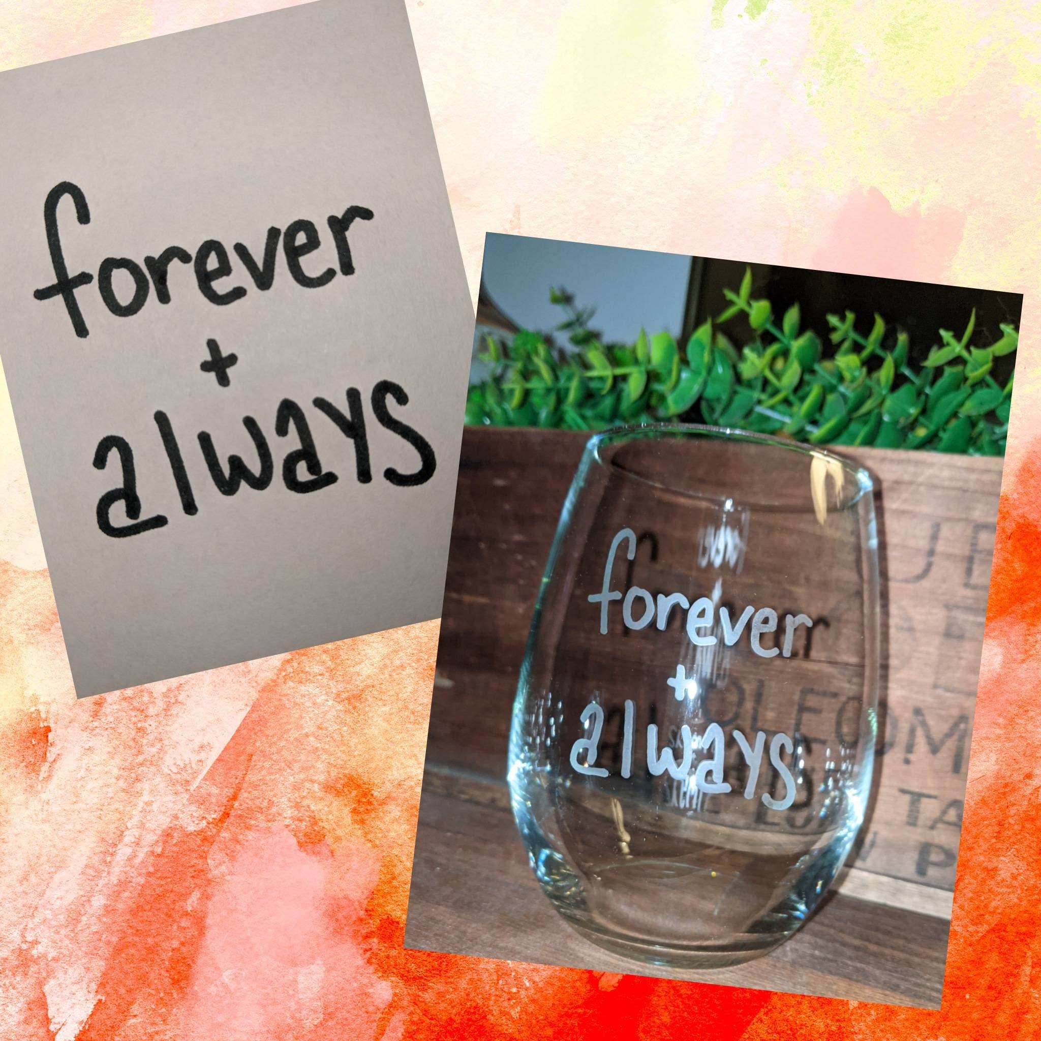 Custom Etched Handwriting Wine Glass - Etsy
