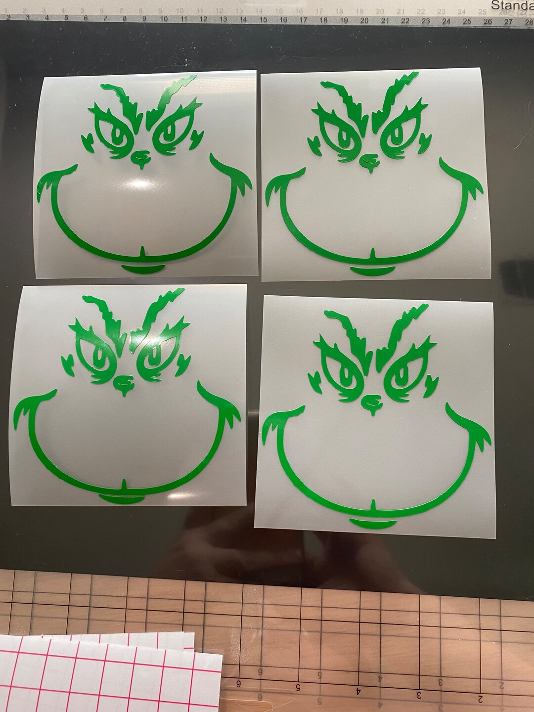 Grinch Face W&w/o Yellow Eyes Decals 2.56 4 Faces in Each Set - Etsy