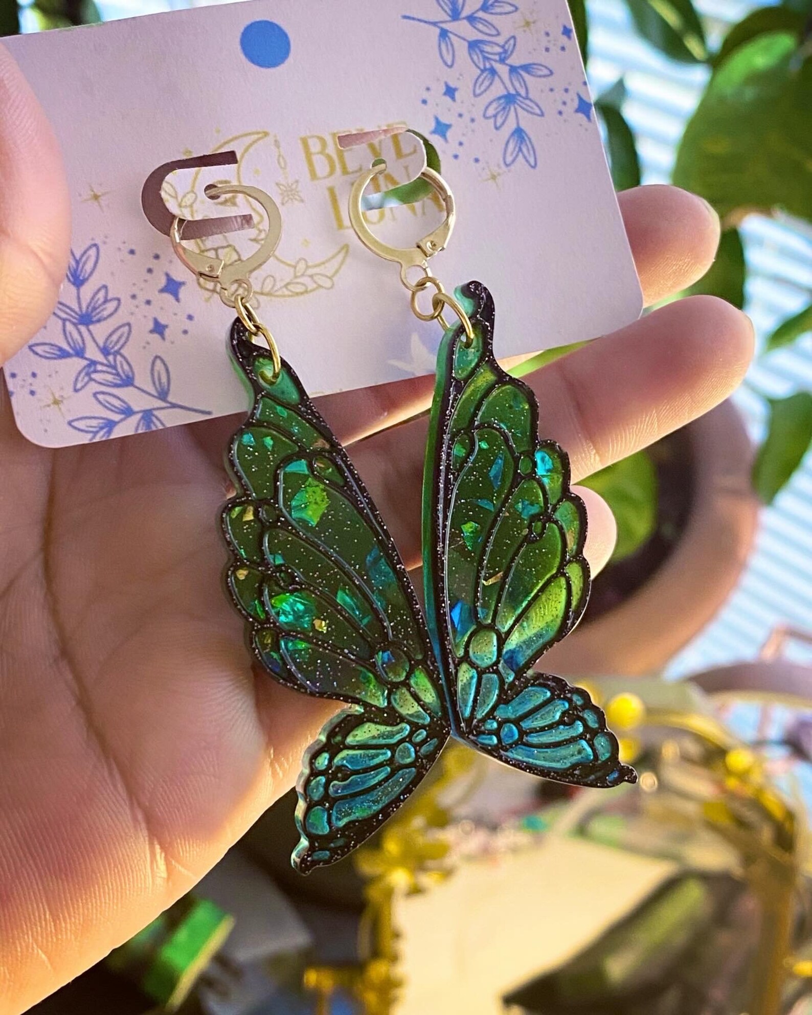 Butterfly Wing Earrings, Insect Wing Earrings, Moth Wing Earrings ...