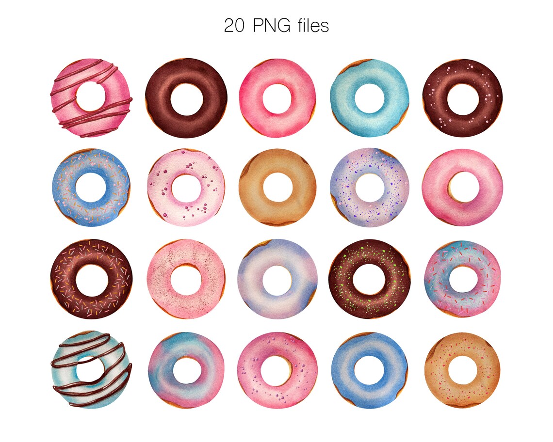 Donuts Clipart, Food Clipart, Birthday Party Clip Art, Summer Clipart ...