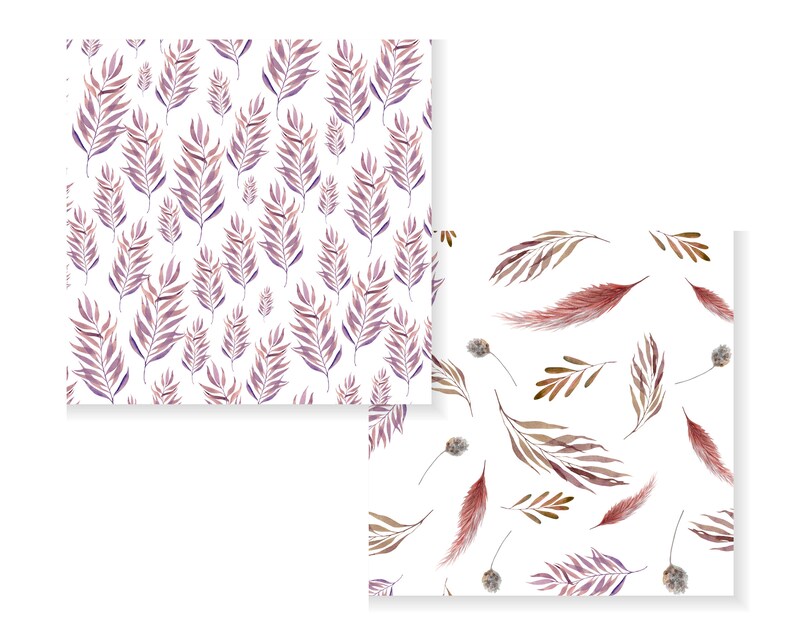 Boho Flower Digital Paper Pack Boho Flowers Seamless - Etsy