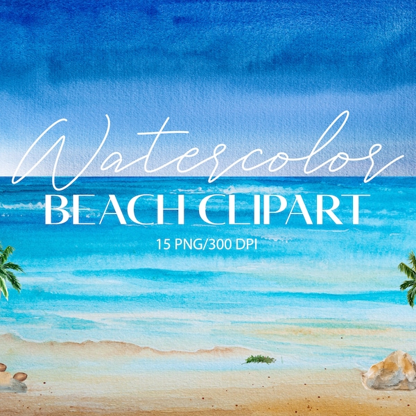 Beach Watercolor - Etsy