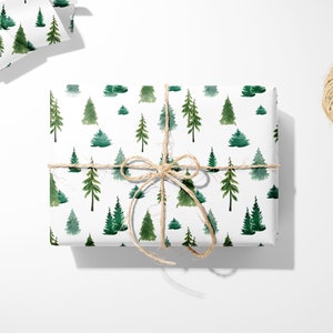 Foggy Forest Digital Paper Pack, Watercolor Mountain Landscape, Pine ...