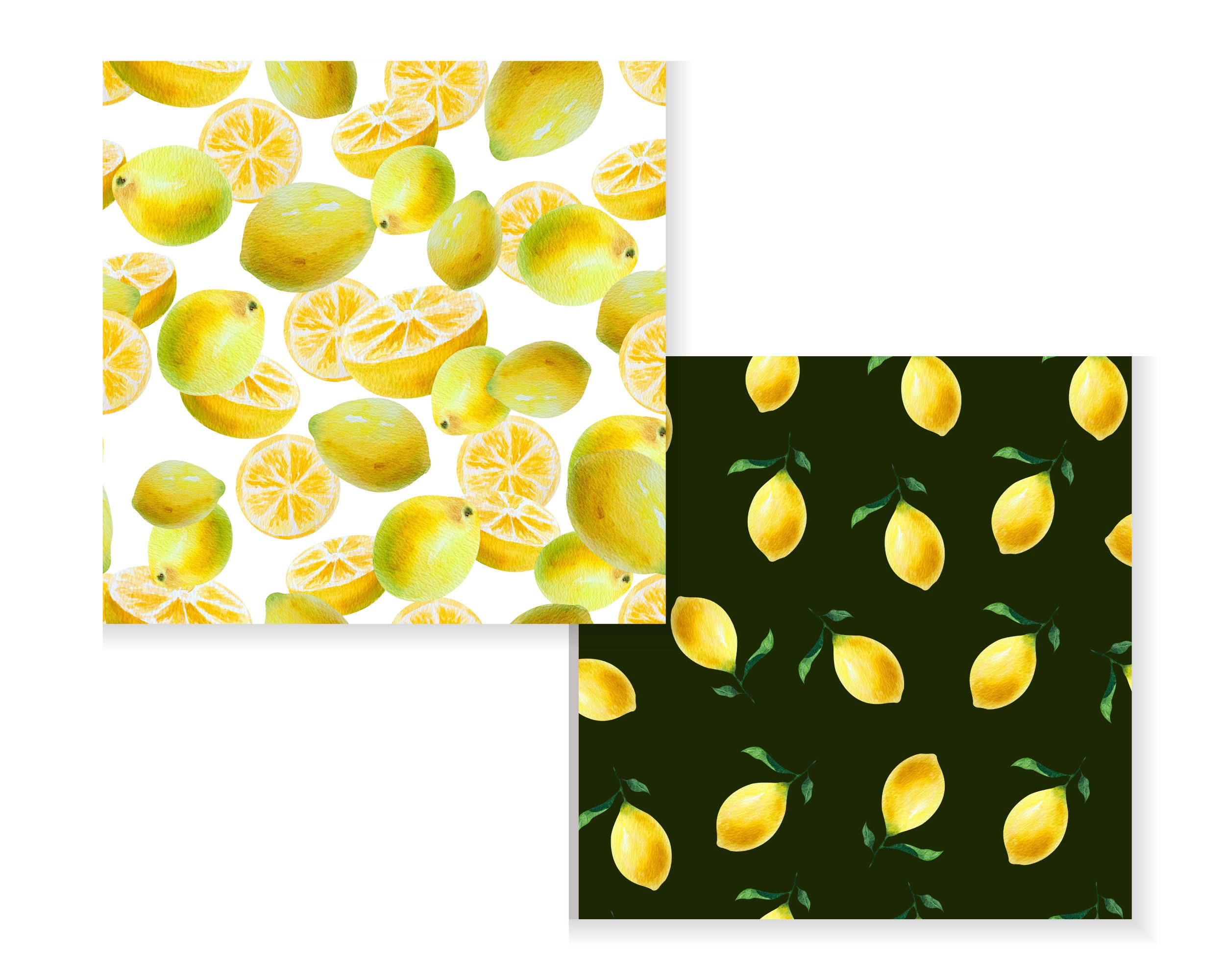 Lemon Digital Paper Pack Seamless Pattern Kitchen Decor Lemon ...