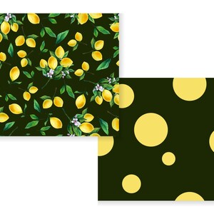 Lemon Digital Paper Pack Seamless Pattern Kitchen Decor Lemon ...