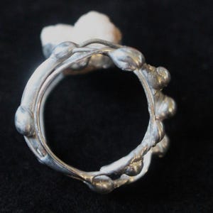 Wire and Raw White Quartz Soldered Ring. Unique and One of a Kind. - Etsy