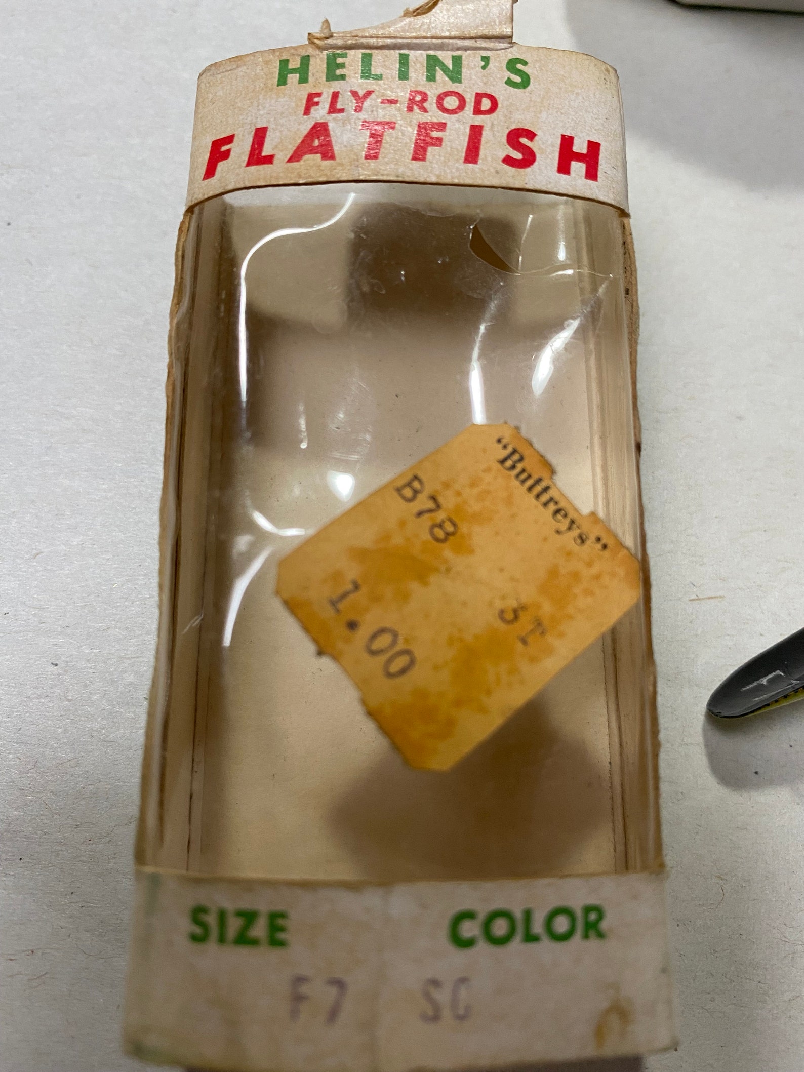 Helin's Fly Rod Flatfish F7 Color CD Vintage Lure Never Used With Box ...