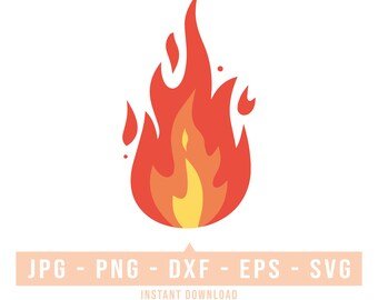 Flame Icon Svg - Etsy
