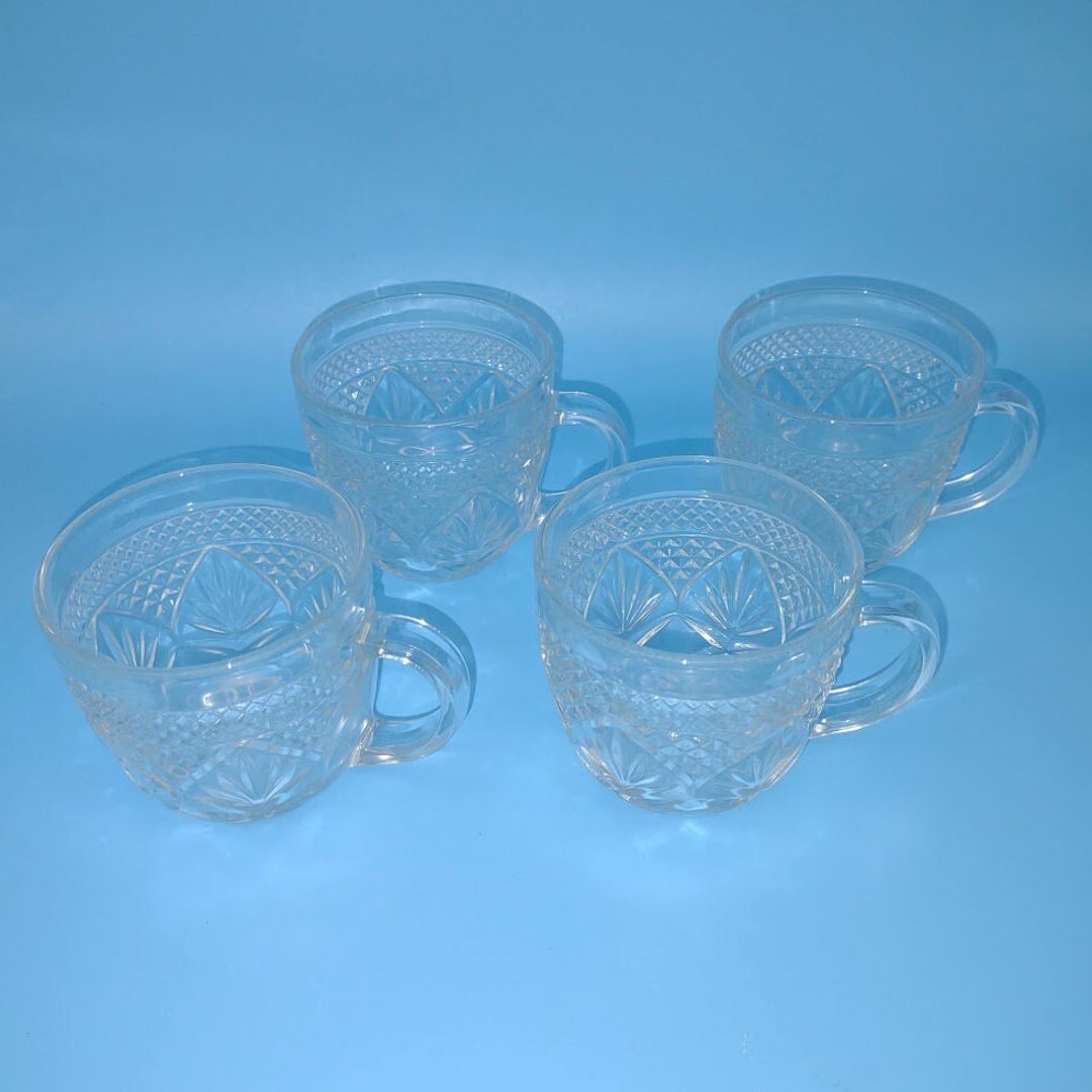 4 Glass Fruit Punch Cups - Etsy
