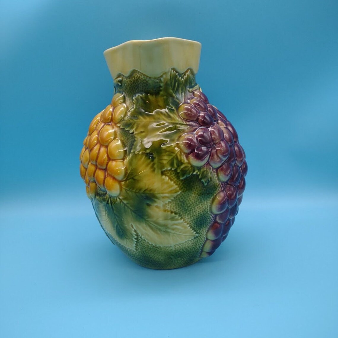Vintage Ancora Italy Majolica Ceramic Hand Painted Grapes Pitcher - Etsy