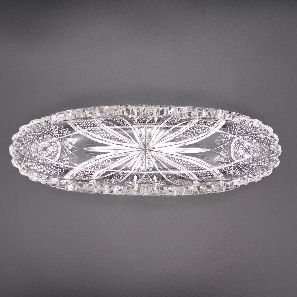 Fine Crystal Relish Dish - Etsy