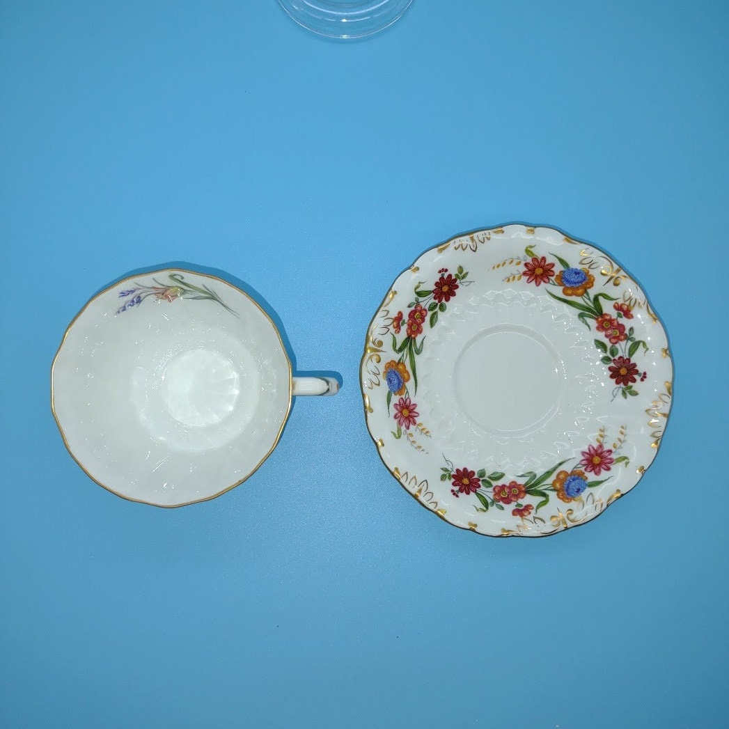 ROYAL CROWN DERBY, Tea Cup & Saucer, England, "chatsworth" - Etsy