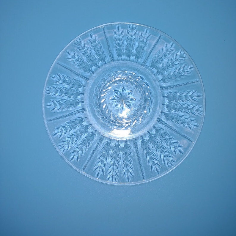 Five 6 1/2" Clear Glass Plates - Etsy