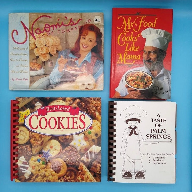 Assorted Cook Books (set 0f 4) - Etsy
