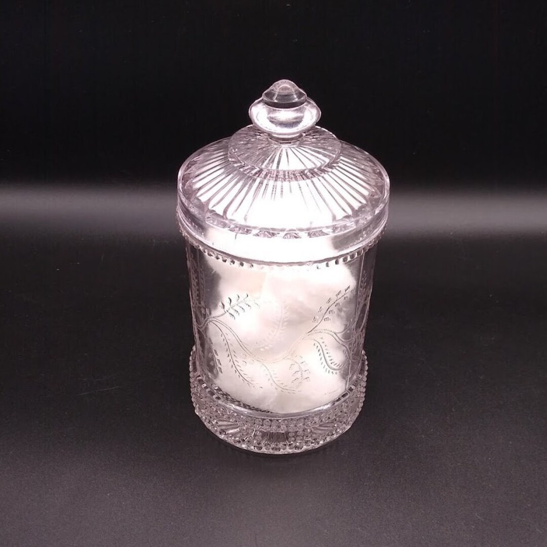 Covered Glass Container - Etsy