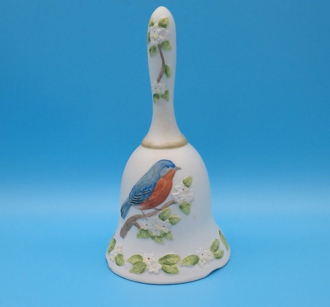 Vintage Lefton Porcelain Bell Blue Bird Design - Etsy