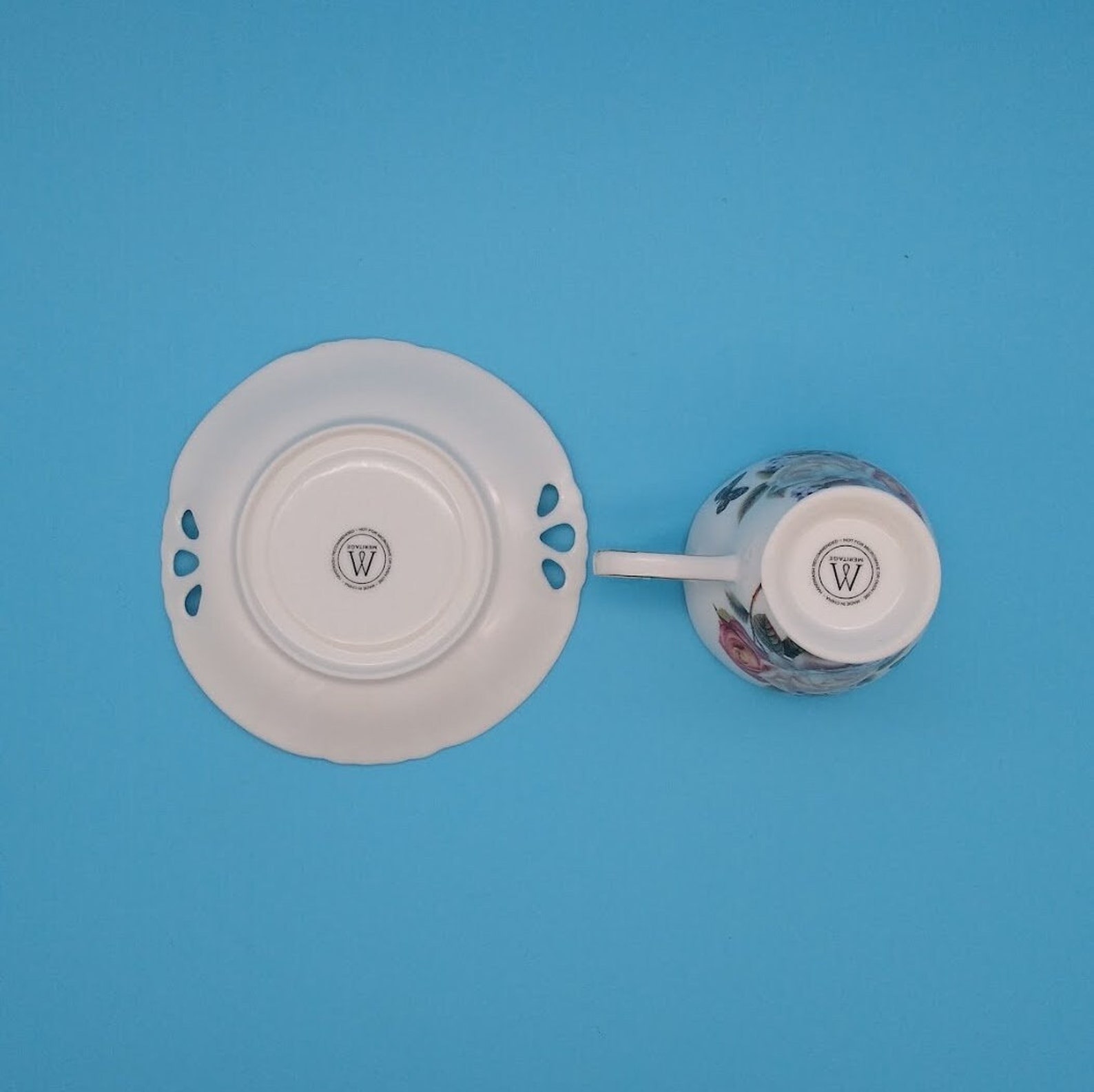 Meritage China Tea Cup and Saucer - Etsy