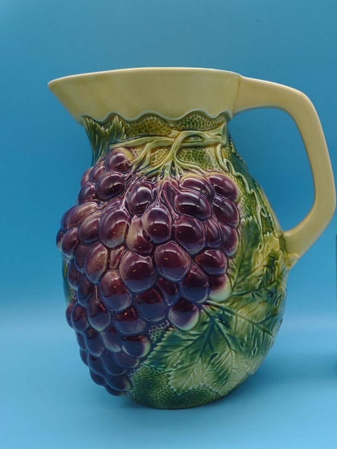 Vintage Ancora Italy Majolica Ceramic Hand Painted Grapes Pitcher - Etsy