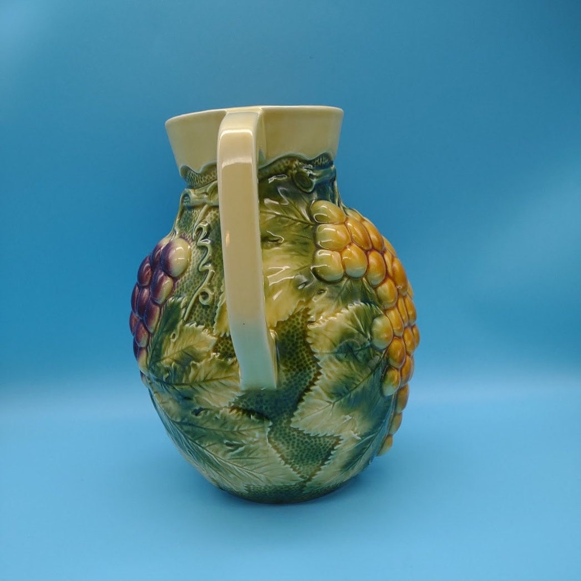 Vintage Ancora Italy Majolica Ceramic Hand Painted Grapes Pitcher - Etsy