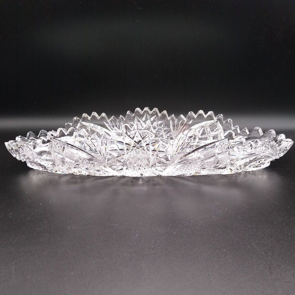 Fine Crystal Relish Dish - Etsy