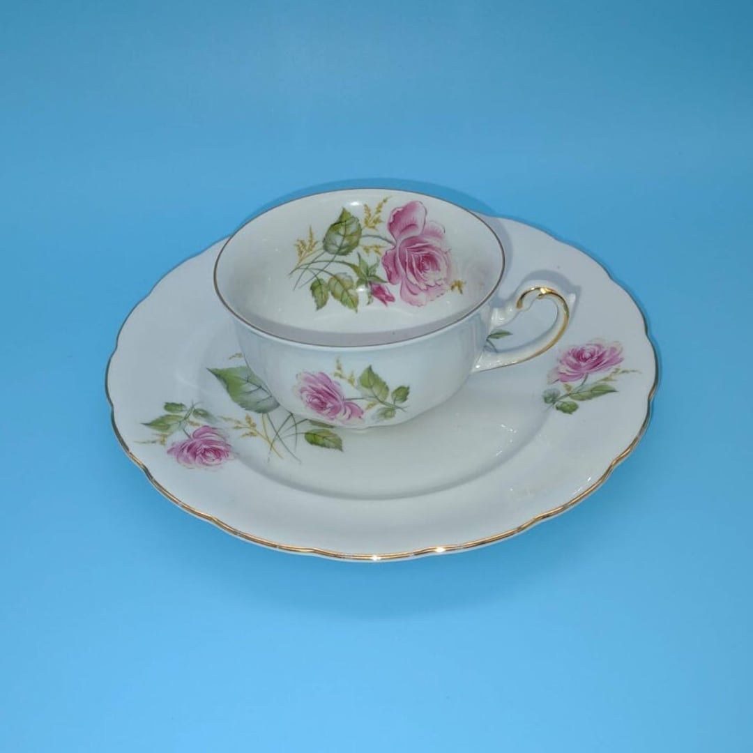 Crown Heiden, Bavaria Germany, 2 Tea Cups and 3 Salad Plates - Etsy