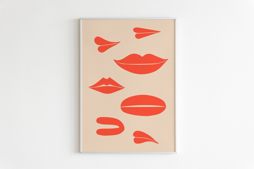 Lips Print, Gallery Wall Art, Modern Home Decor, Matisse Poster ...