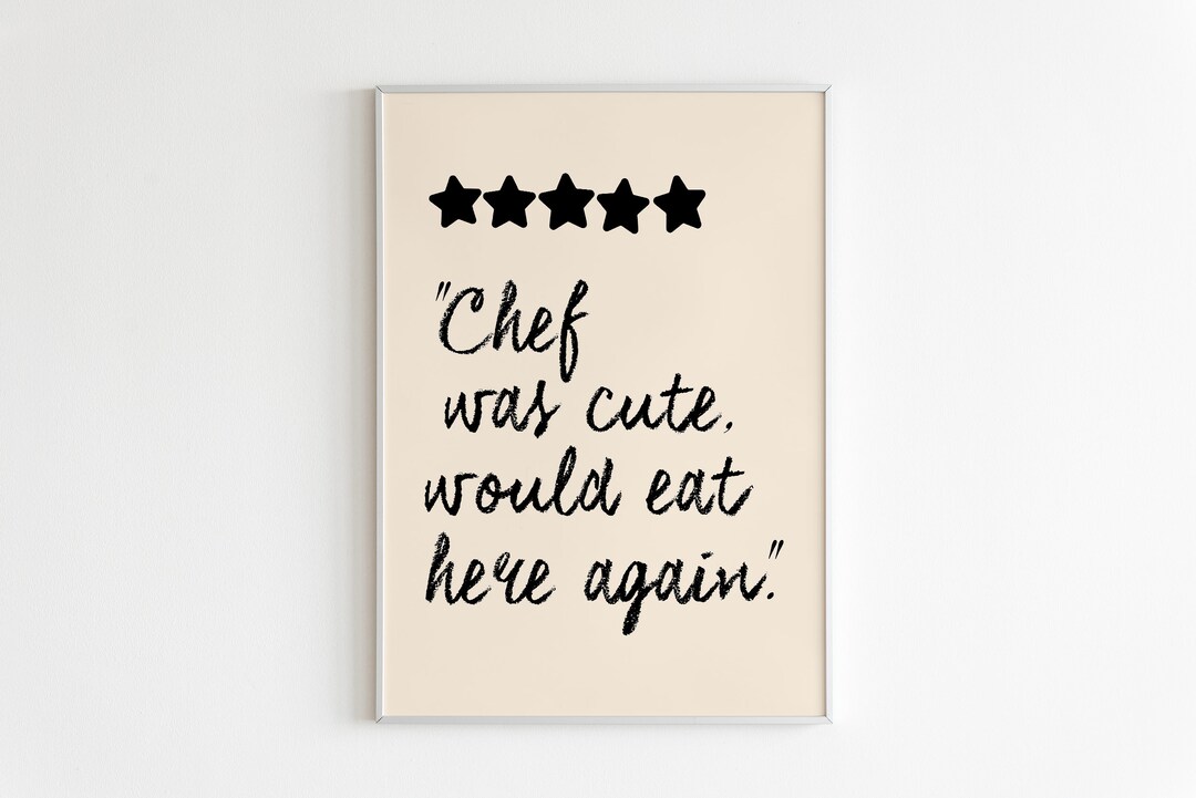Chef Was Cute, Would Eat Here Again, Cooking Gift, Cute Kitchen Decor ...