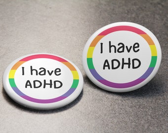Adhd Button Badge - Etsy