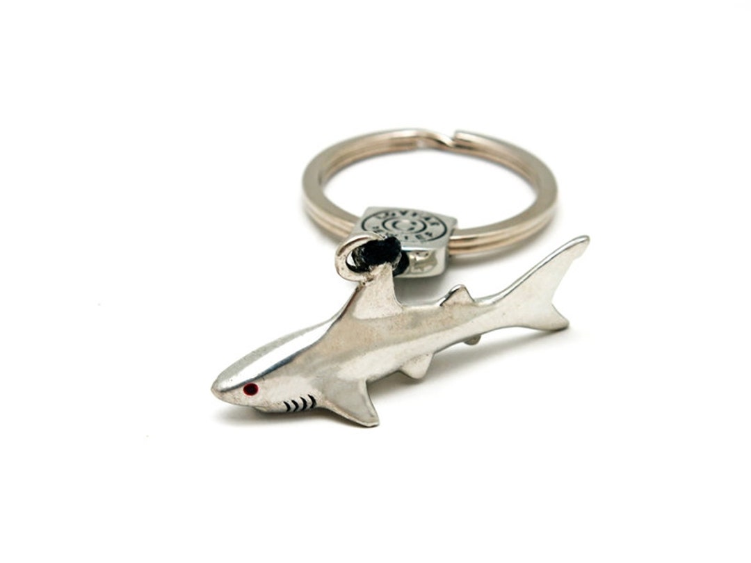 Real Silver 925 Key Chain: Shark - Etsy