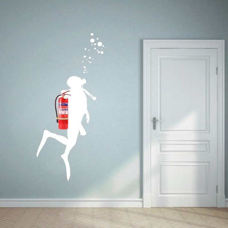 Scuba Diver Wall Sticker Various Colours the Perfect Diver - Etsy