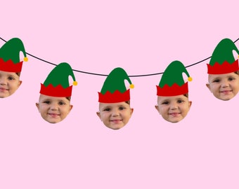 Elf Cupcake Toppers With Custom Face and Elf Hat 12 Count - Etsy