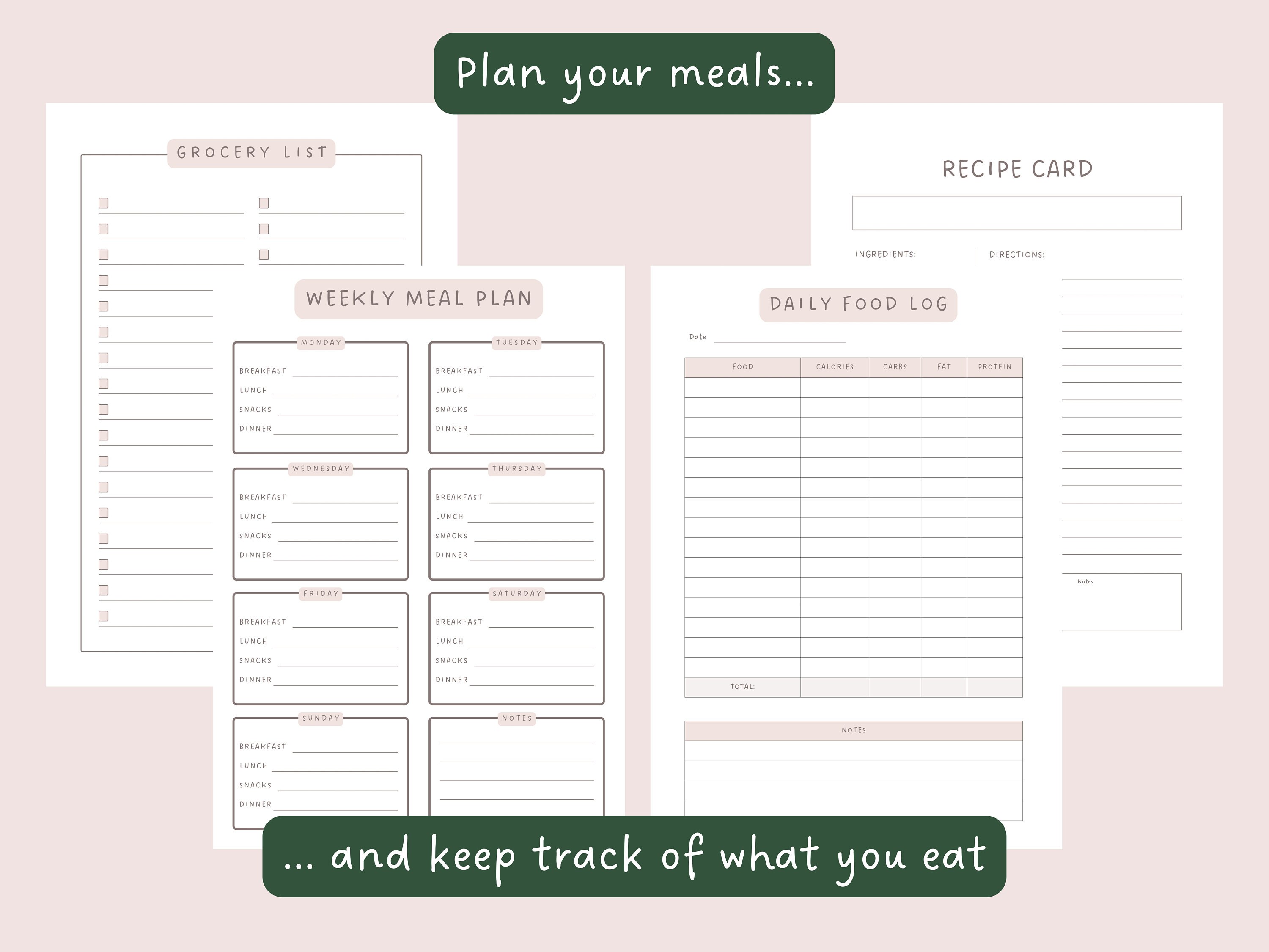 The Ultimate Digital Meal Planner Instant Download - Etsy