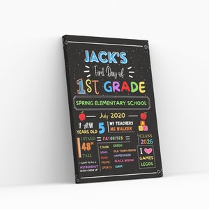 Editable First Day of School Sign, Chalkboard Back to School Sign, 1st ...