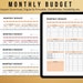Monthly Budget, Digital Financial Planner, Printable PDF, Goodnotes ...
