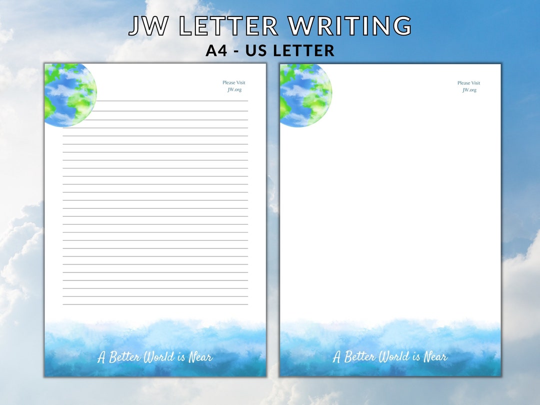 JW Letter Writing Paper, World Theme Digital Download - Etsy
