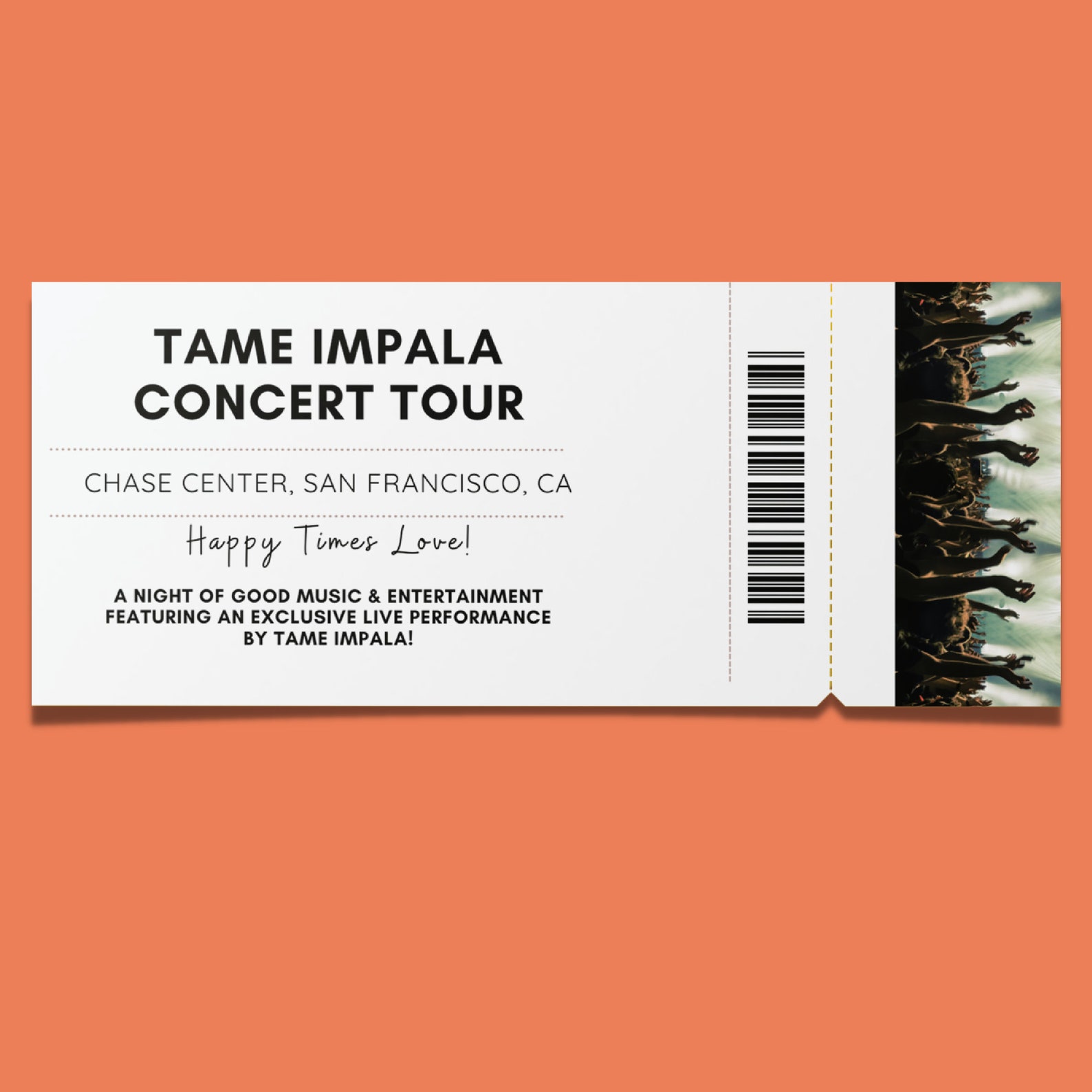Surprise Concert Ticket Template, DIY Event Invitation Gift for Her ...