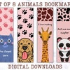 Printable Animals Bookmarks Template, Kids Bookmarks, Gift for ...