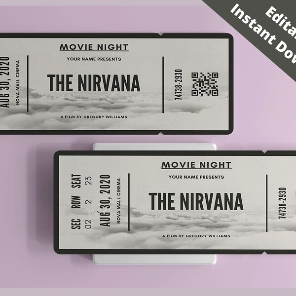 Diy Movie Ticket - Etsy