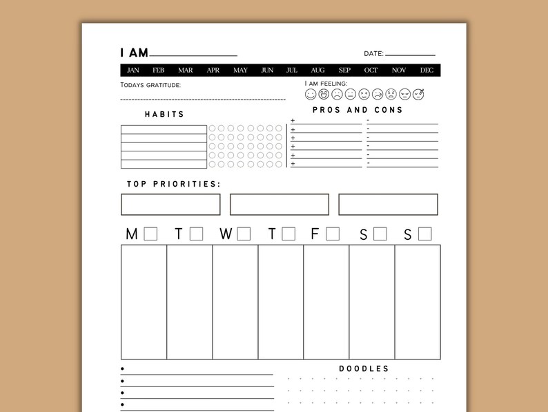 Weekly ADHD Planner, Digital ADHD Productivity Planner, Printable PDF ...