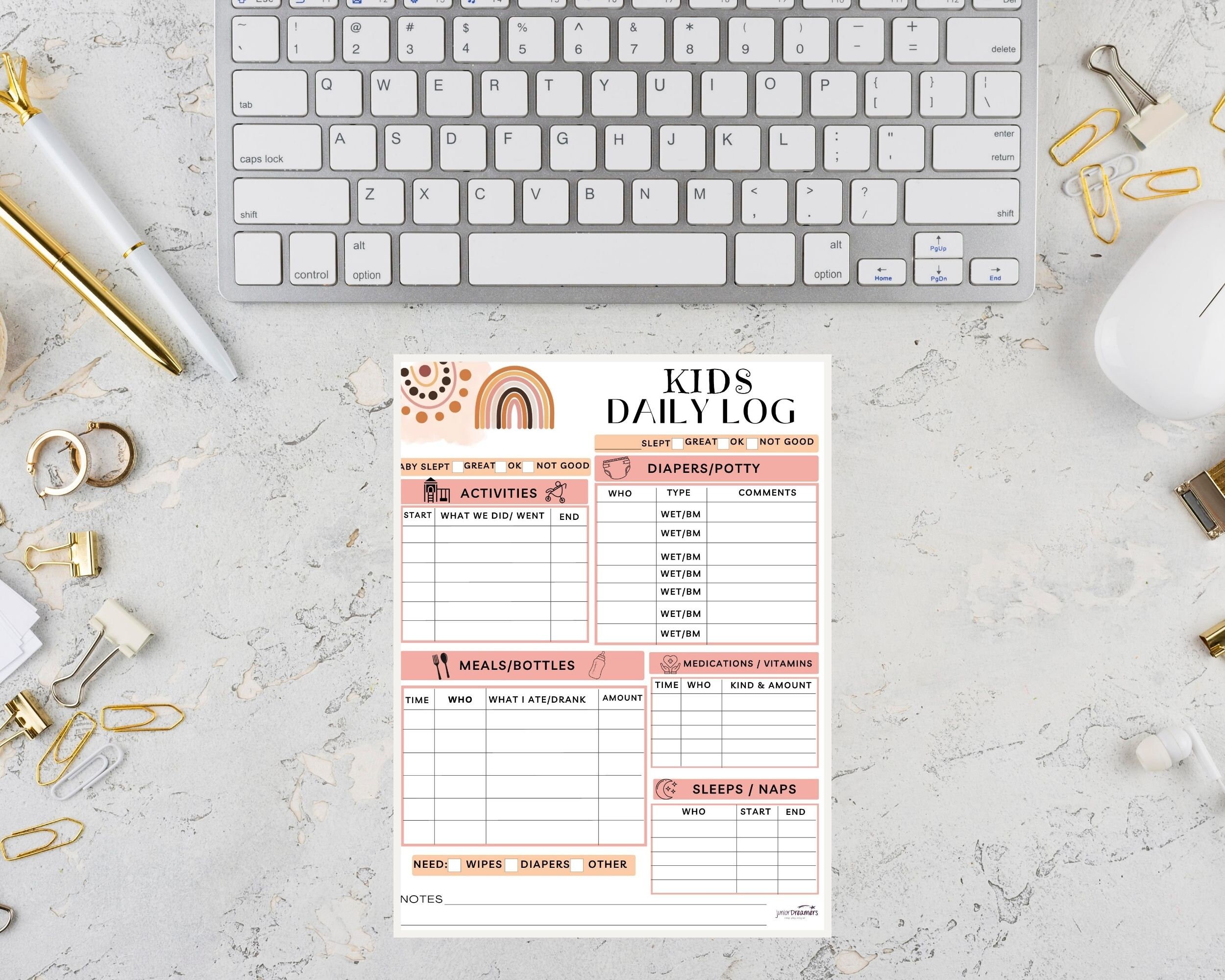 Baby Tracker, Baby Log, Baby Log for Two, Newborn Tracker, Baby Log ...